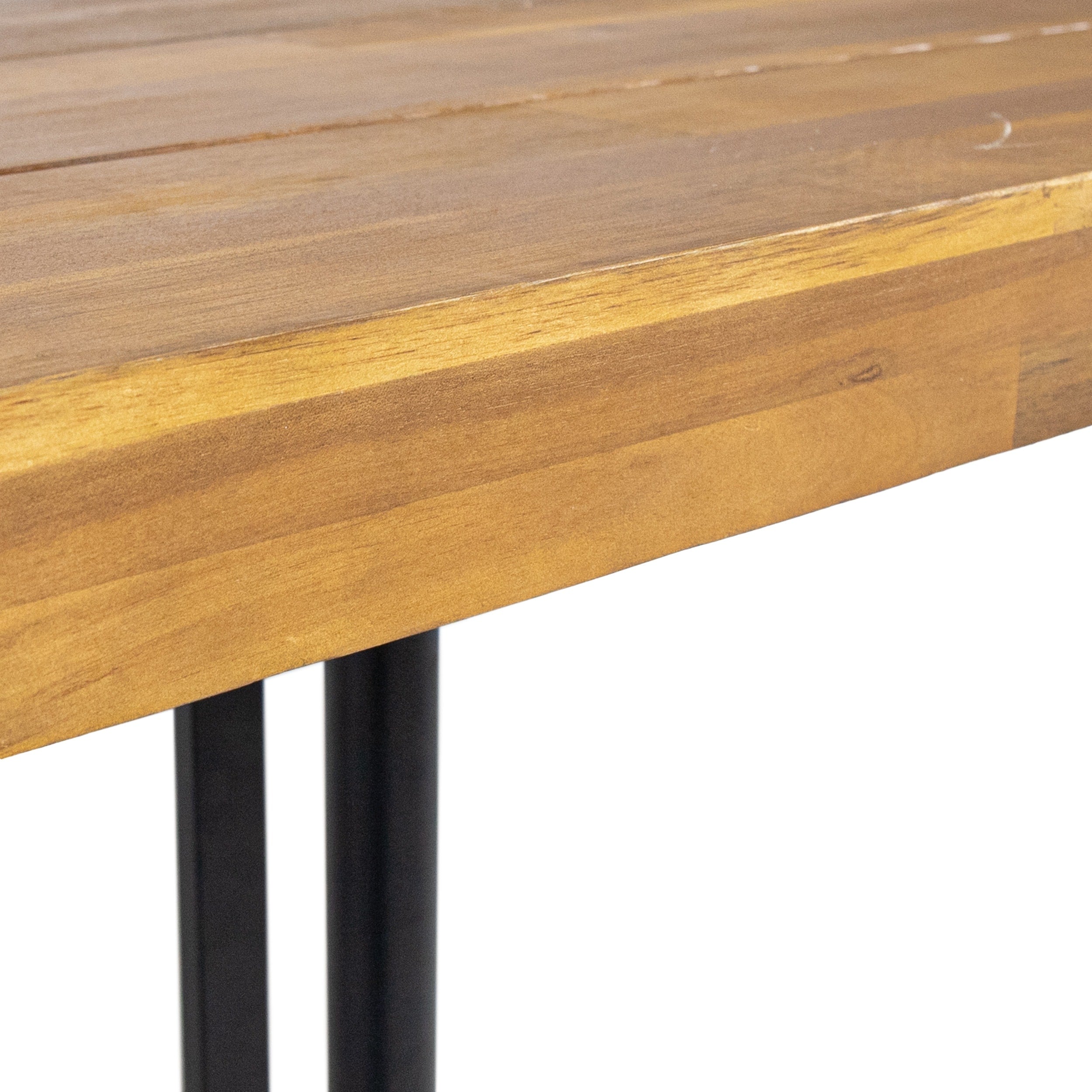 Noah Outdoor Modern Industrial 7 Piece Acacia Wood Dining Set by Chris – Overstock