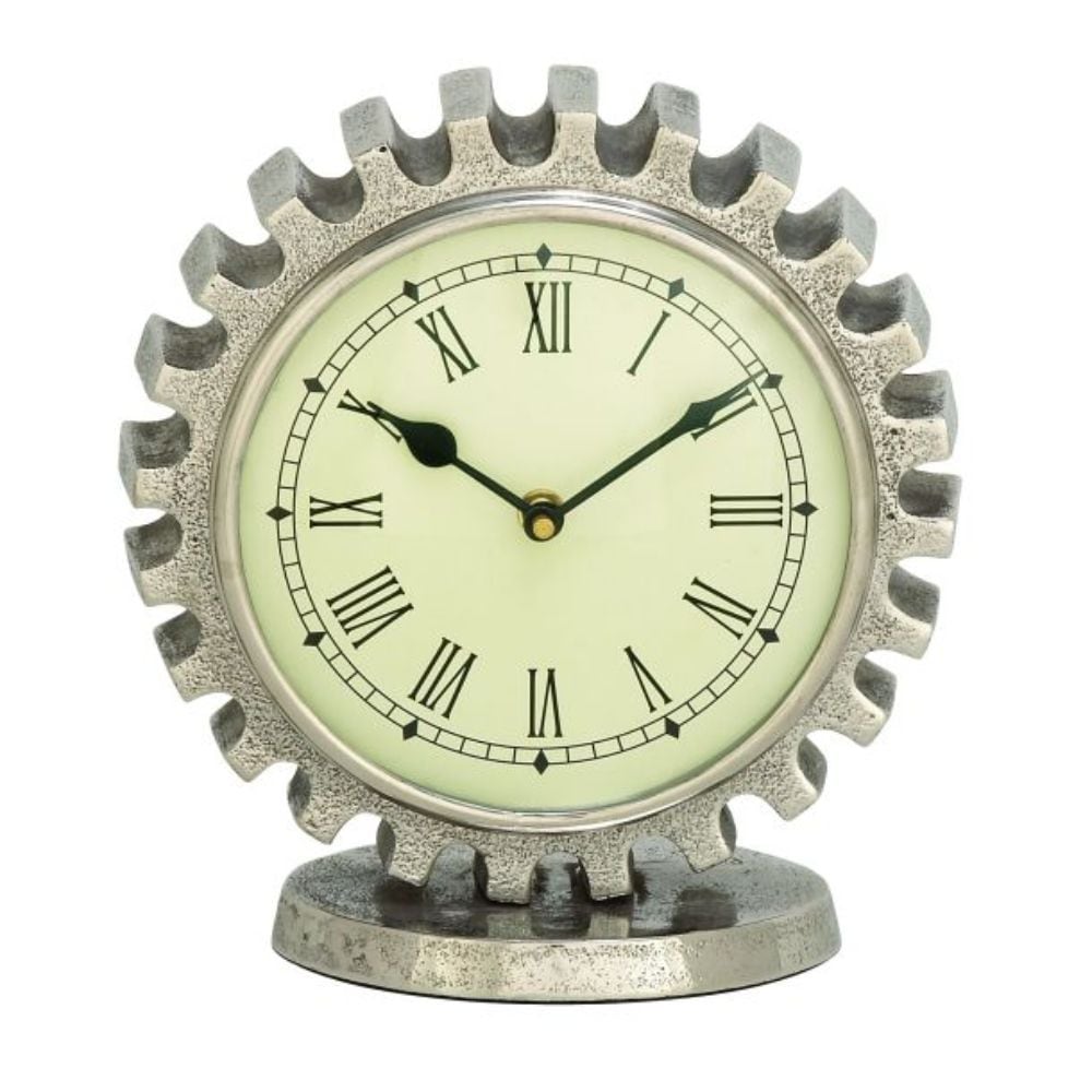 Industrial Aluminum Gear Table Clock 8 x 8 – Overstock