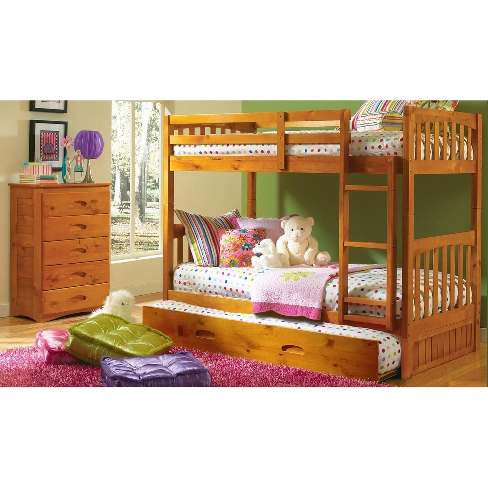 American Furniture Classics Model 2111-TTHT, Solid Pine Twin/Twin Bunk ...