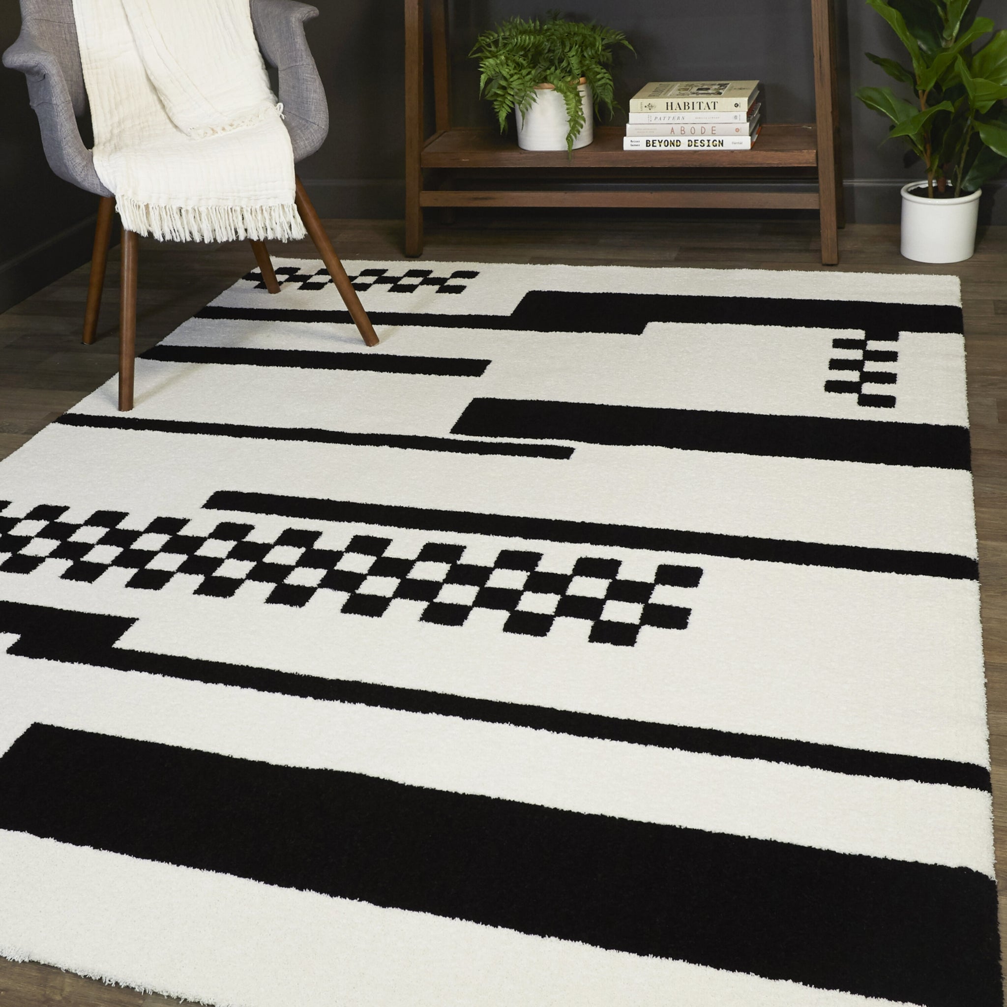 Bernini Modern Checkered Area Rug – Overstock