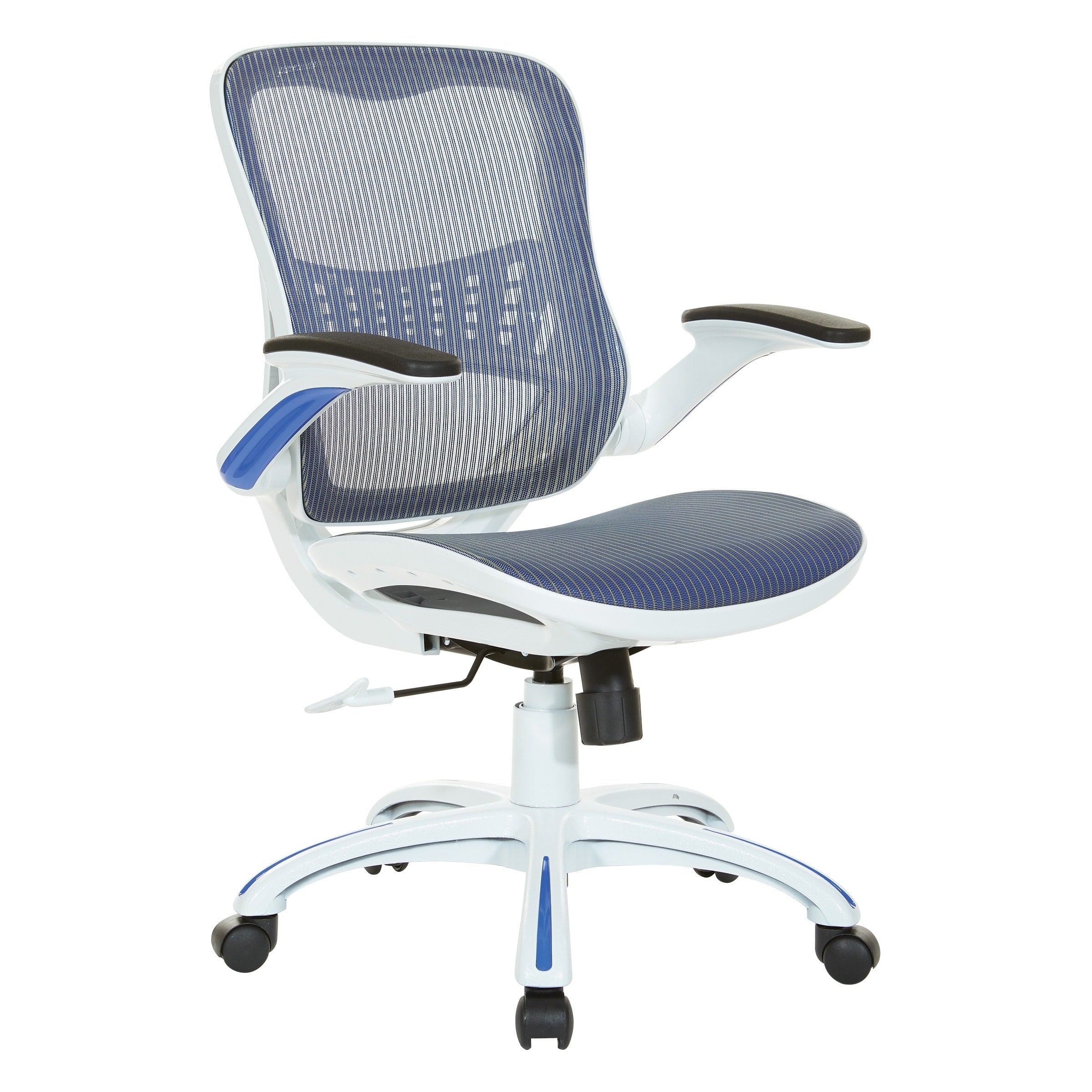 OS Home and Office Furniture Model Riley Office Chair with Blue Mesh S ...