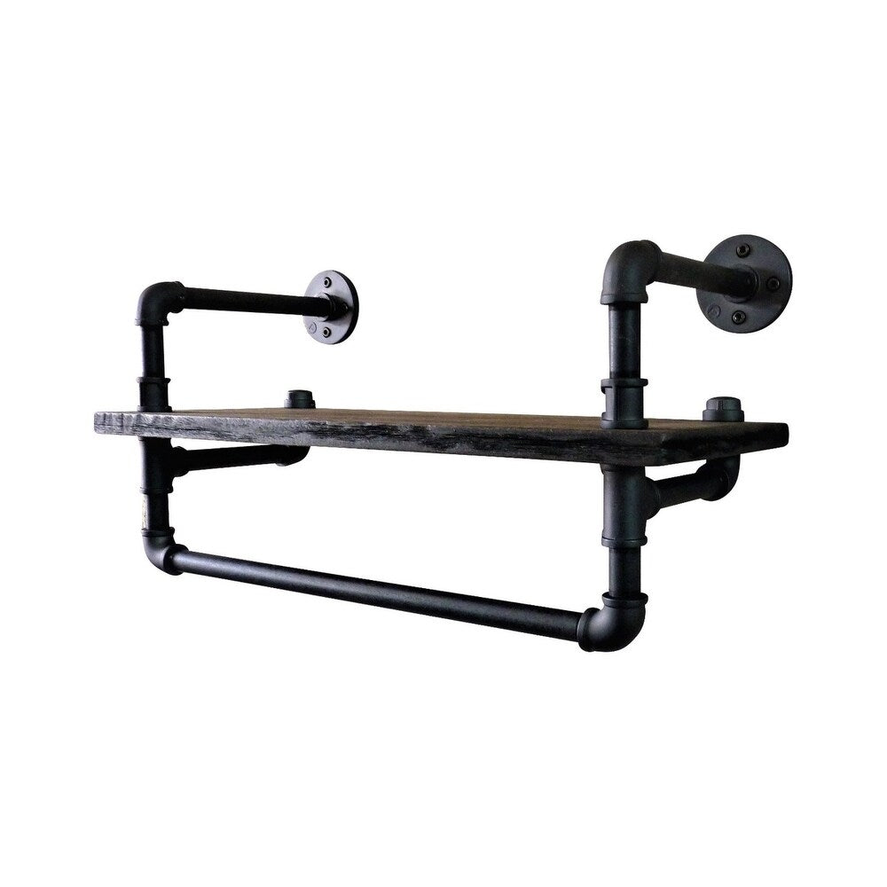 OS Home and Office Model P27-BS 27 inch Decorate Pipe Shelf and Clothe ...