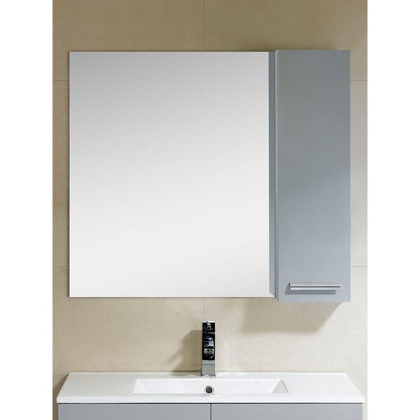 Fine Fixtures Atwood 35-inch Mirror With Side Cabinet – Overstock