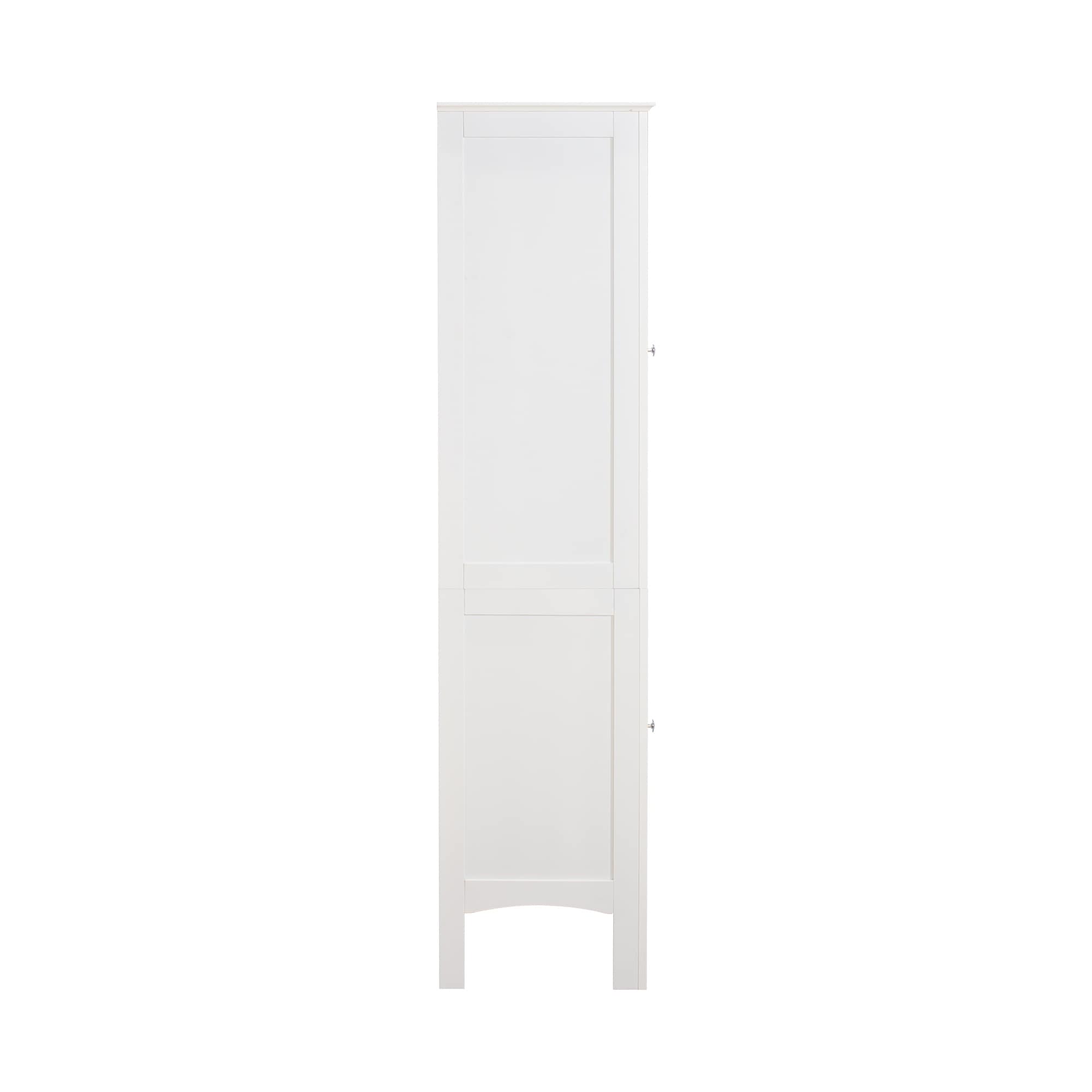 Tall Narrow Tower Freestanding Cabinet With 2 Shutter Doors 5 Tier She ...